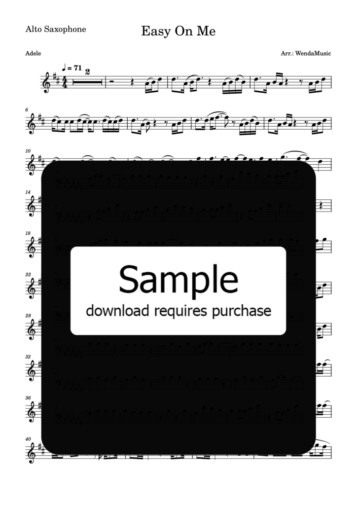 Easy On Me Alto Saxophone – WendaMusic